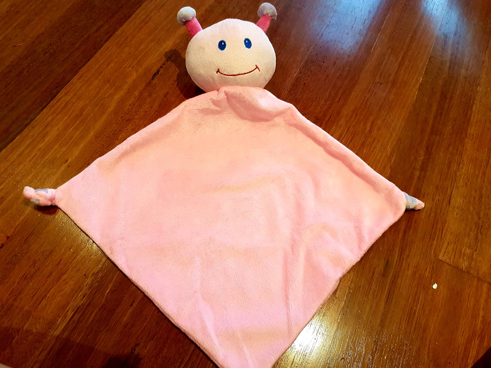 Pink Ladybug Security blanket - Stitch and Giggle